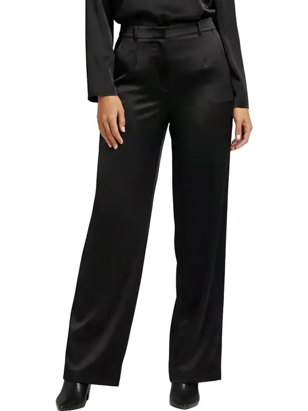 Magda Butrym Satin Straight-fit Trousers - Black