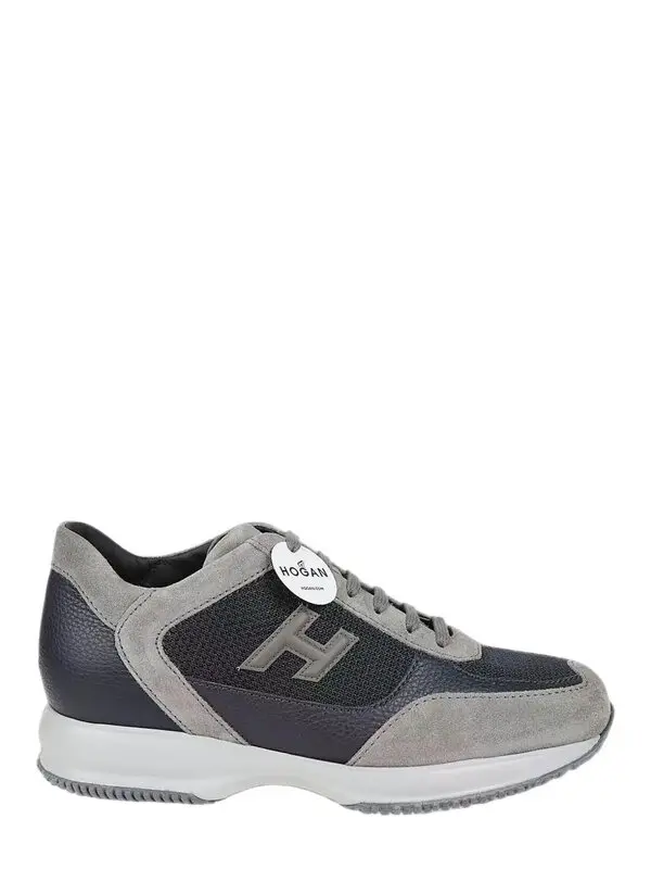 Hogan Interactive Sneakers With Logo Detail - Grey