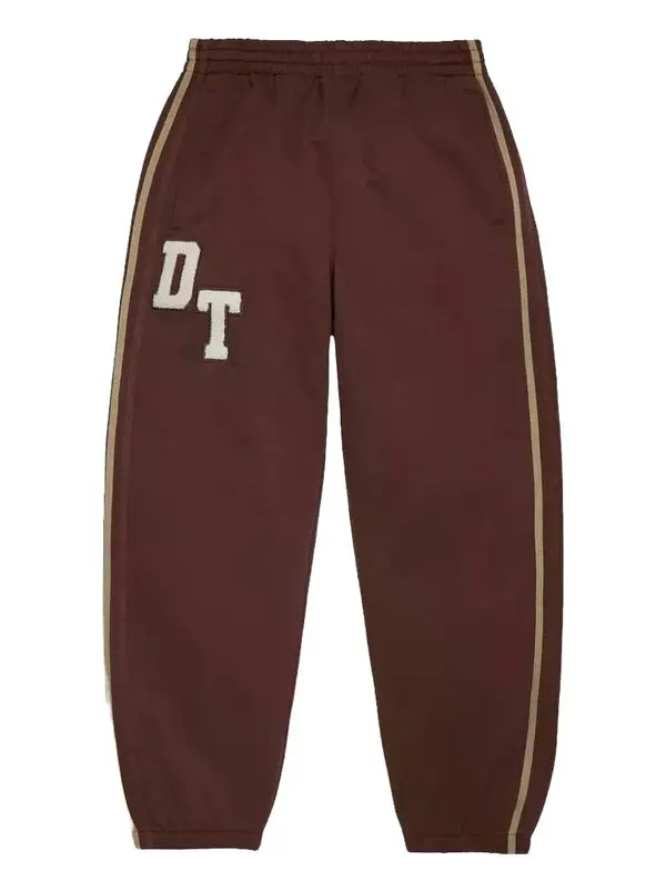 DENIM TEARS Chenille-embroidered Track Pants - Brown