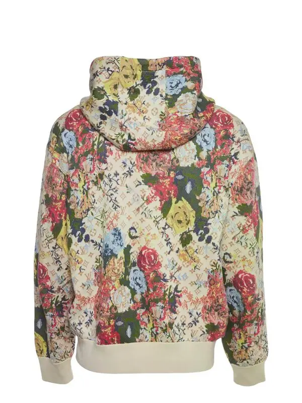 LOUIS VUITTON Floral Monogram Hoodie - Neutrals