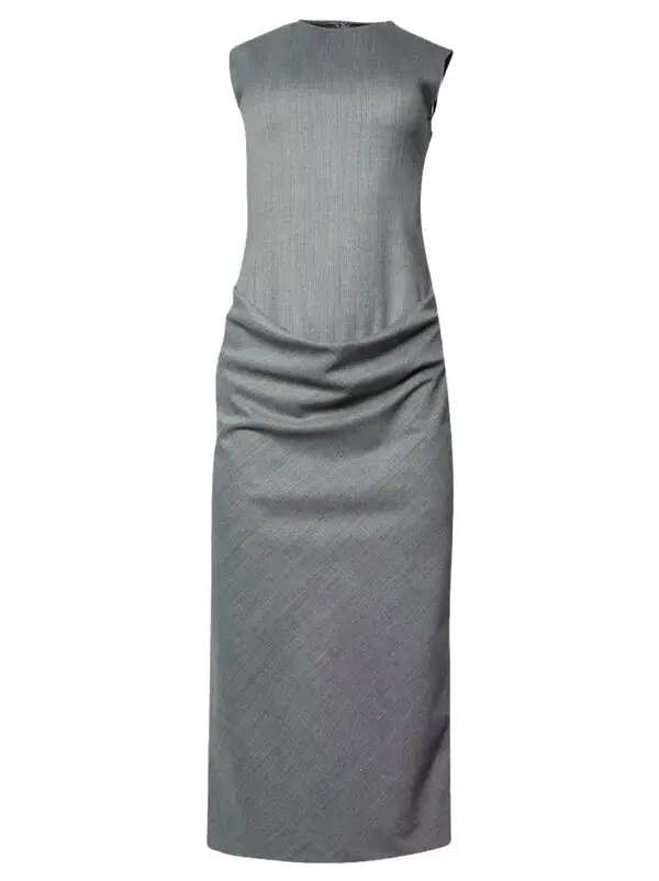 Burc Akyol Caryatid Wool Maxi Dress - Grey