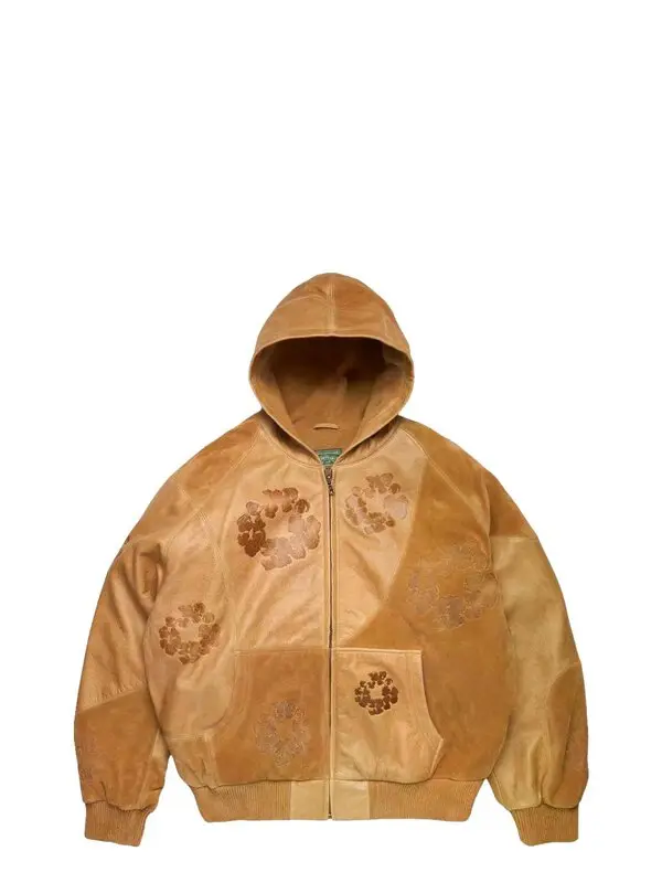DENIM TEARS Patchwork Wreath Hoodie - Brown