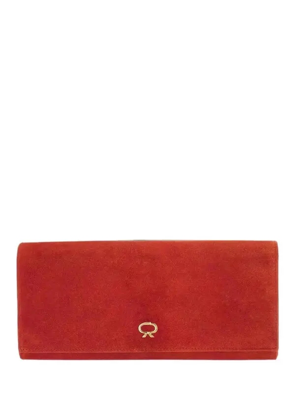 GIANVITO ROSSI Monica Suede Clutch Bag - Orange