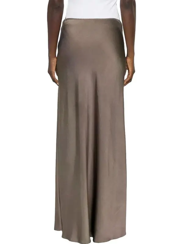 Fabiana Filippi Satin Finish Maxi Skirt - Grey