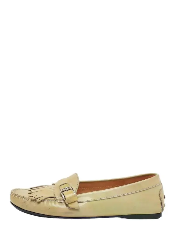 TOD'S Gommino Fringed Buckle Loafers - Neutrals