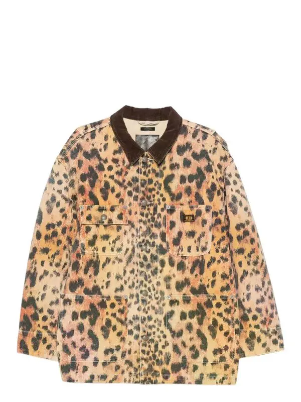 R13 Leopard-print Corduroy-collar Jacket - Neutrals