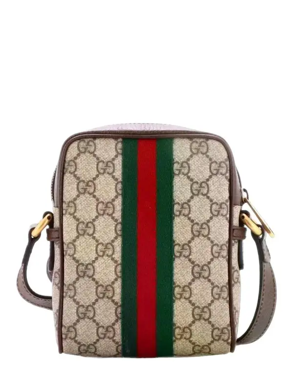 Gucci Ophidia Gg Coated Canvas Mini Messenger Bag - Brown