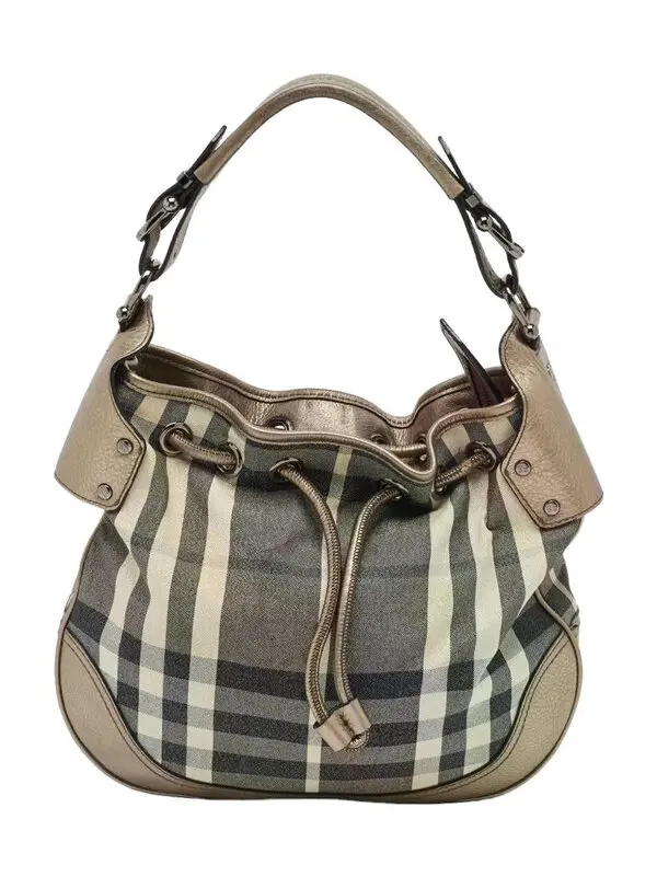 Burberry Check-print Drawstring Shoulder Bag - Neutrals