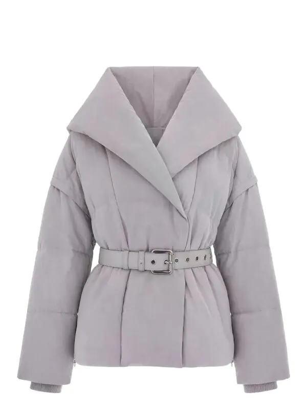 Patrizia Pepe Hooded Puffer Jacket - Grey