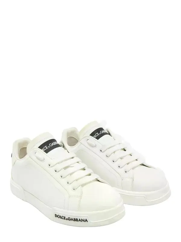 Dolce & Gabbana Portofino Lace-up Sneakers - White