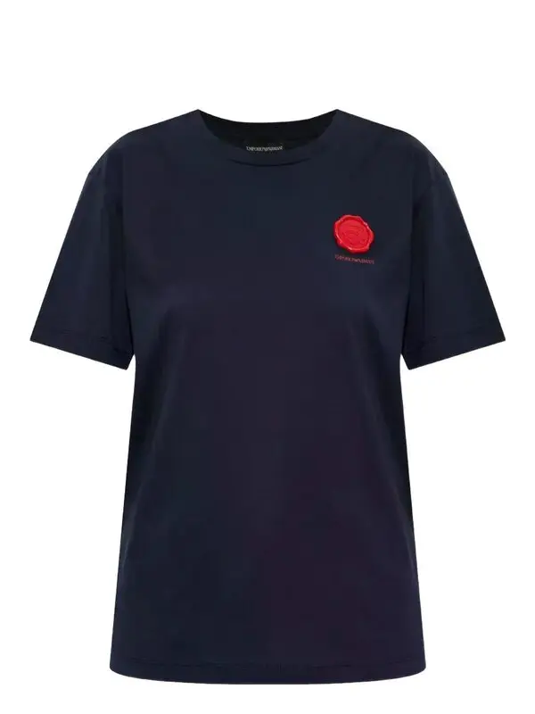 Emporio Armani Mercerized Cotton Jersey T-shirt - Blue
