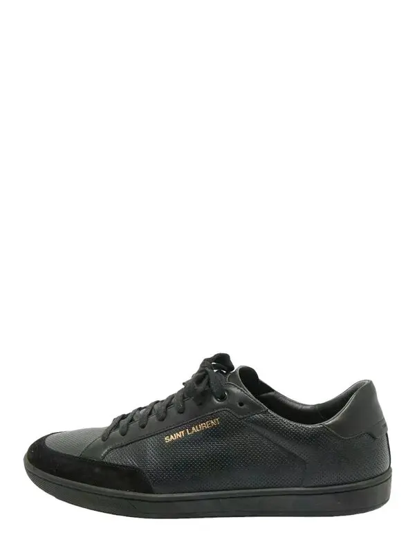 Saint Laurent Court Classic Perforated Sneakers - Black
