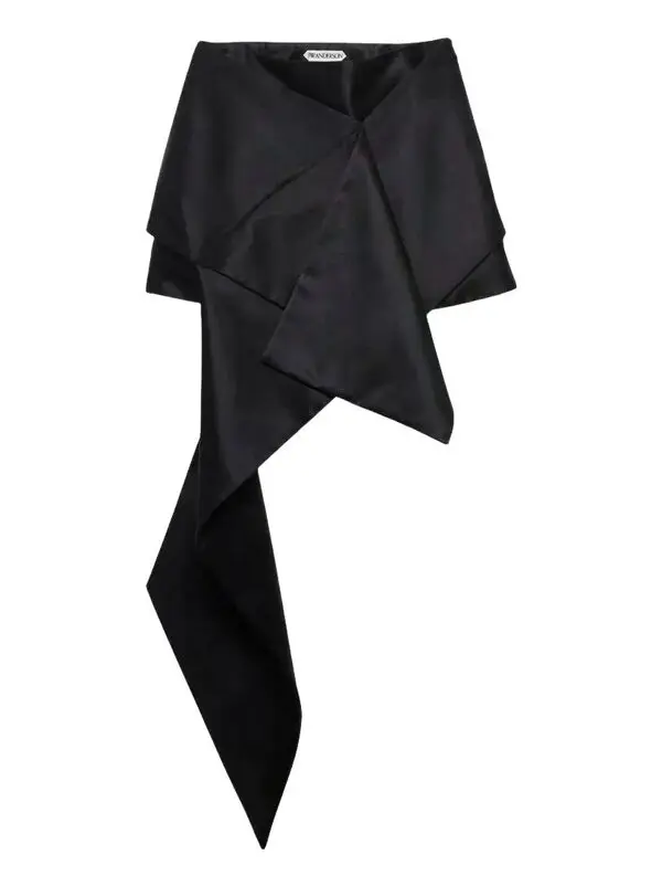 JW Anderson Cross-drape Mini Skirt - Black