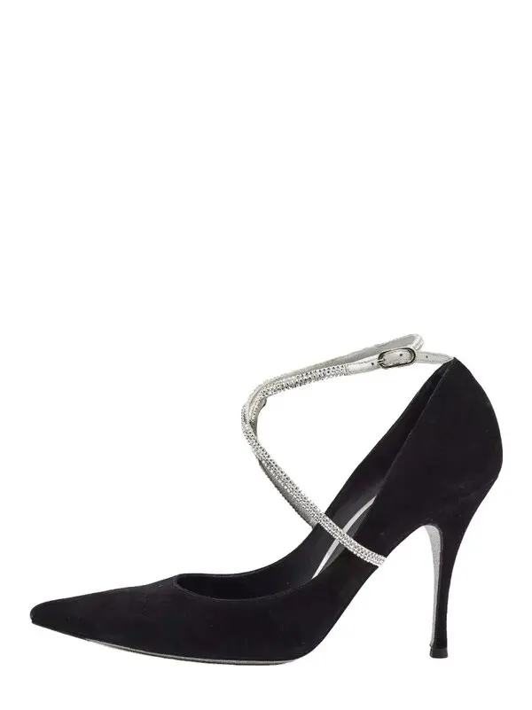 Rene Caovilla Twista Crystal-embellished Stiletto Pumps - Black