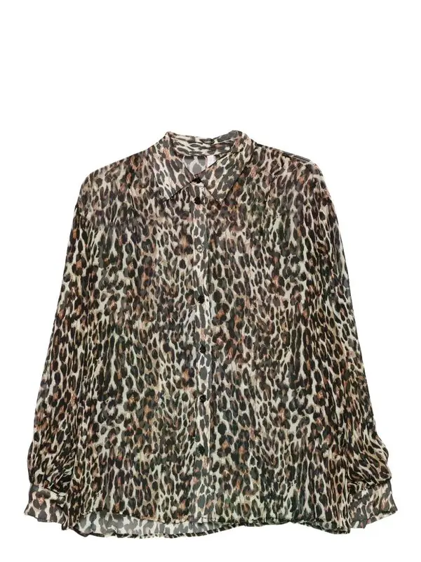 Imperial Leopard Print Button-down Shirt - Brown