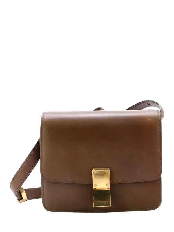 Celine Classic Box Bag Smooth Leather Small Crossbody Bag - Brown