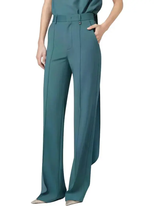 Giuseppe Di Morabito High-waisted Pintuck Tailored Trousers - Blue