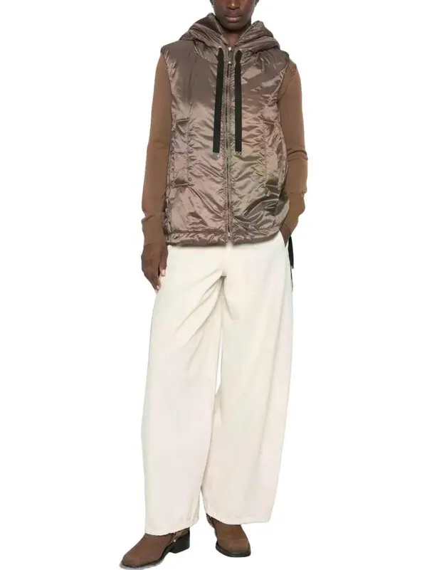 Max Mara Hooded Gilet - Brown