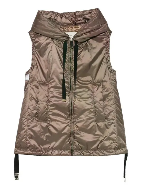 Max Mara Hooded Gilet - Brown