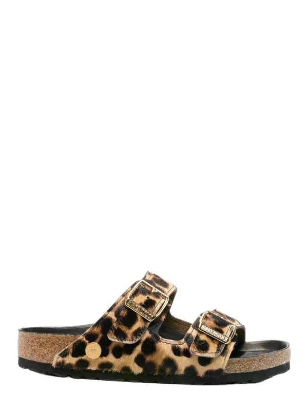 BIRKENSTOCK Arizona Leopard Print Sandals - Brown