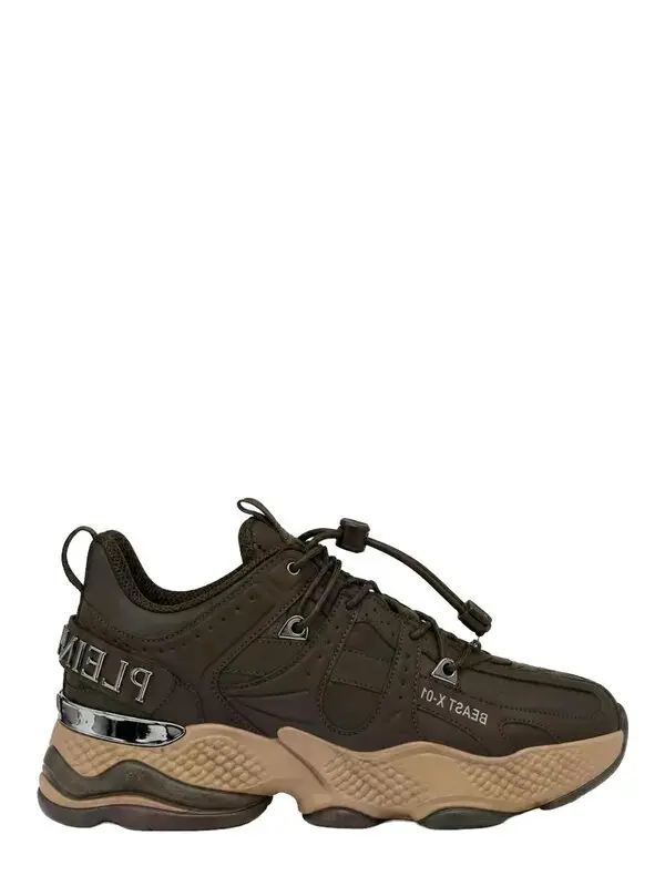 PLEIN SPORT Runner Beast X-01 Panelled Sneakers - Brown