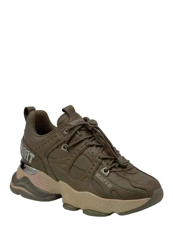 PLEIN SPORT Runner Beast X-01 Panelled Sneakers - Brown