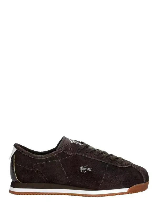 Lacoste Suede Logo-patch Sneakers - Brown
