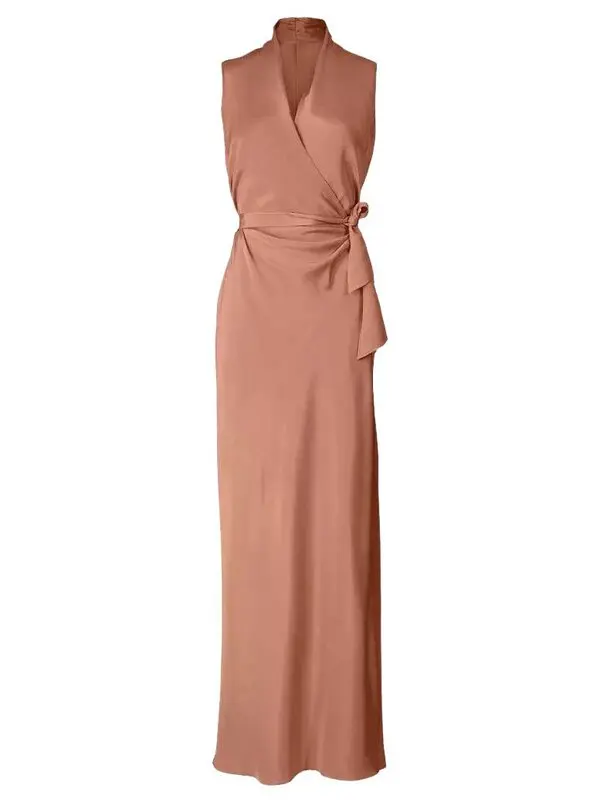 PETER COHEN Vickie Wrap-style Maxi Dress - Pink