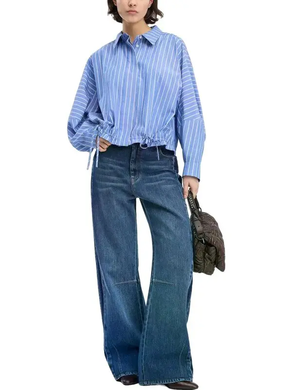 Munthe Striped Drawstring Shirt - Blue
