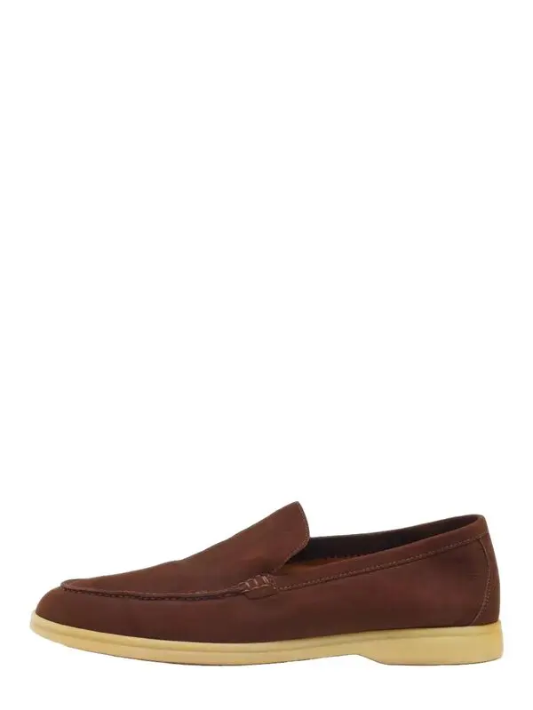 Loro Piana Summer Walk Leather Loafers - Brown