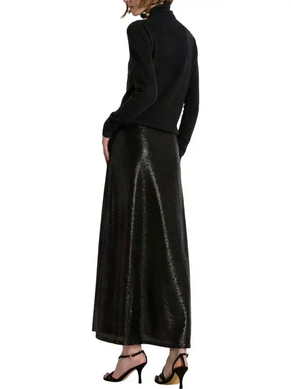Alberta Ferretti Button-detail Roll-neck Sweater - Black