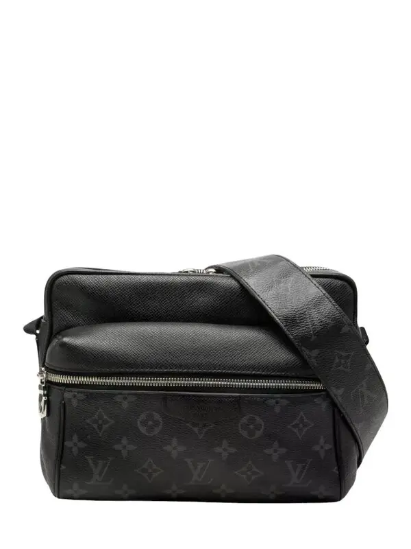 LOUIS VUITTON 2019 Monogram Taigarama Outdoor Messenger Crossbody Bag - Black