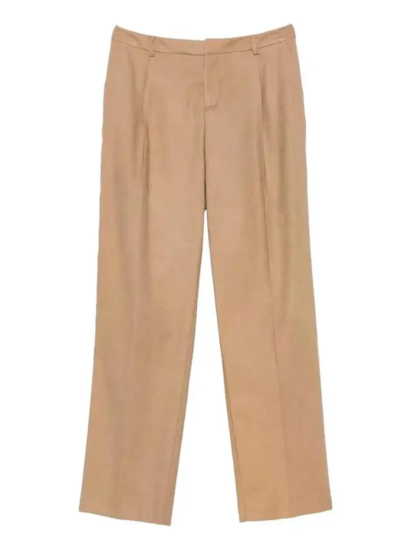 LE SULLY STUDIO Pressed Crease Tailored Trousers - Neutrals