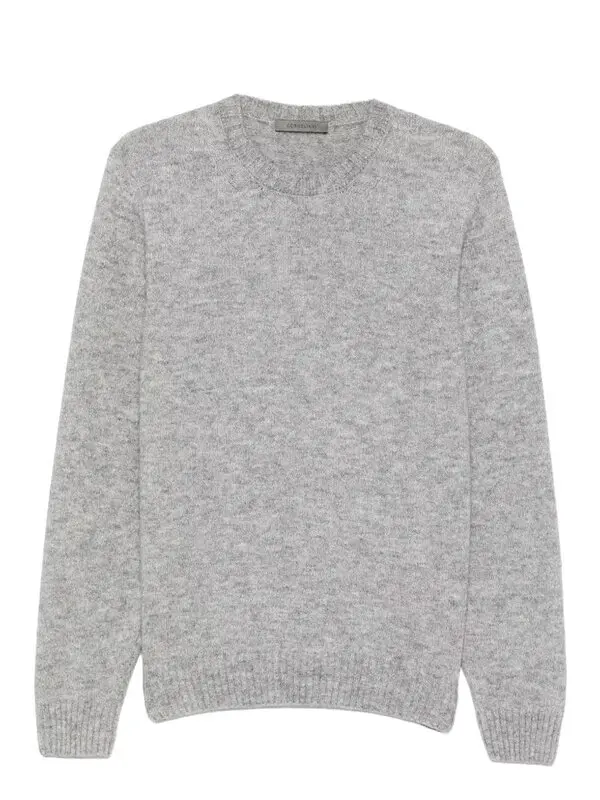 Corneliani Crew-neck Ribbed-trim Sweater - Grey