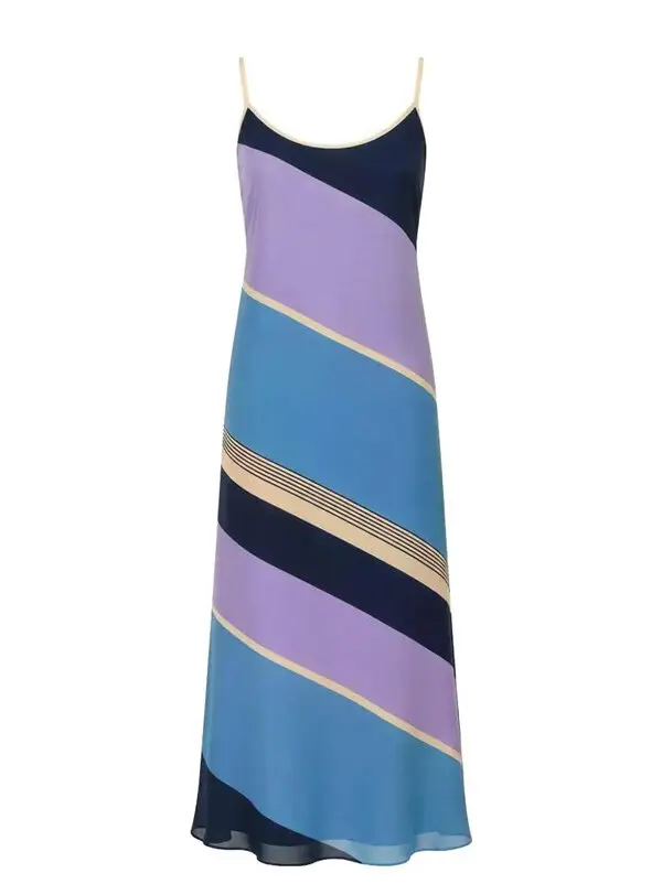 BAOBAB Rita Diagonal-stripe Maxi Dress - Blue