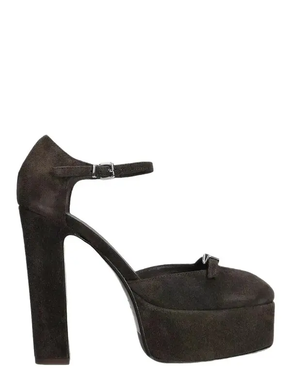 CHANTAL Buckle Detail Platform Pumps - Brown