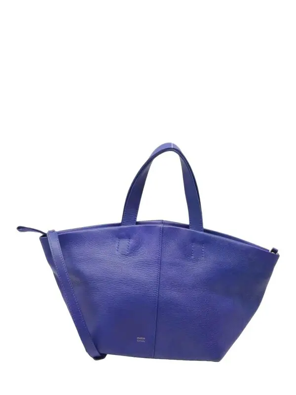 MANSUR GAVRIEL Tulipano Leather Tote Bag - Blue