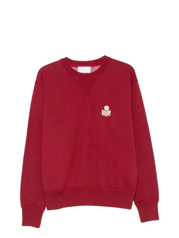 MARANT Logo-print Crew-neck Sweatshirt - Red
