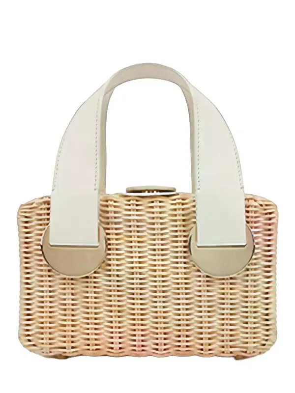 Rodo Laurelle Wicker Tote Bag - Neutrals