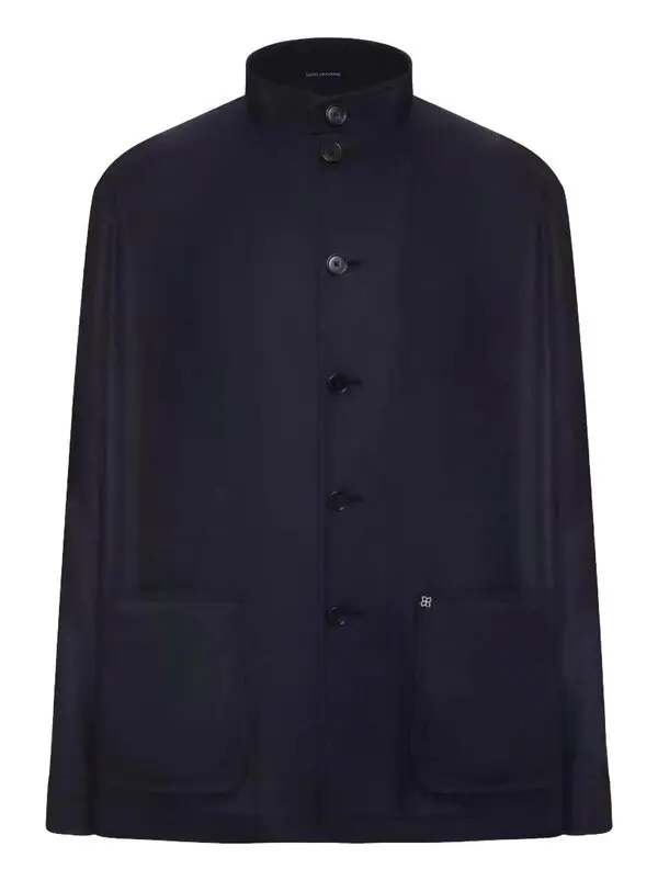 Tagliatore Mandarin-collar Jacket - Blue
