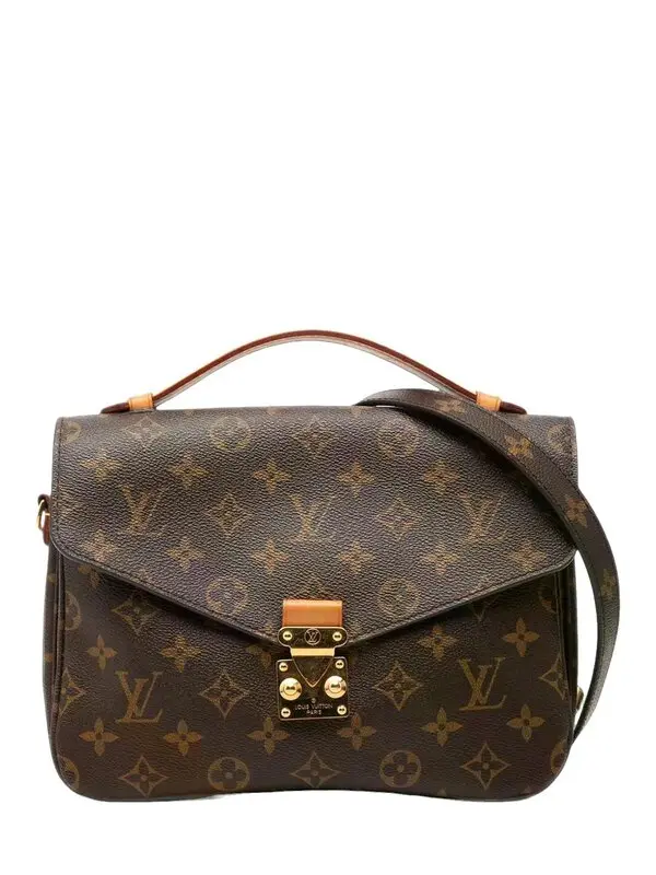 LOUIS VUITTON Monogram Pochette Metis Satchel - Brown