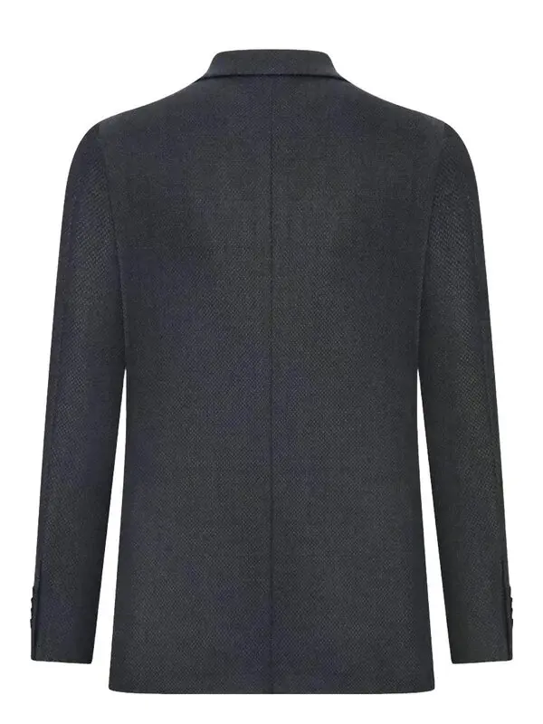 Tagliatore Textured Single-breasted Blazer - Grey