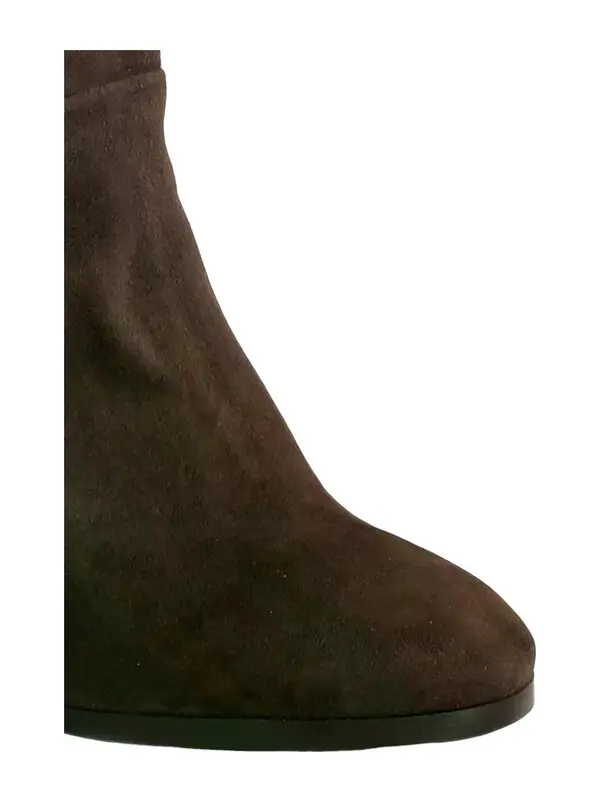 JULIE DEE Suede Block-heel Knee-high Boots - Brown