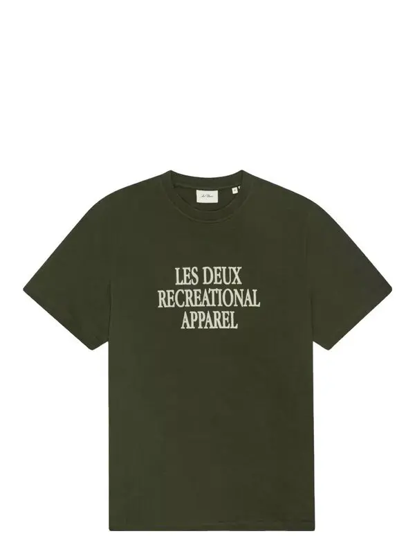 LES DEUX Logo-print T-shirt - Green