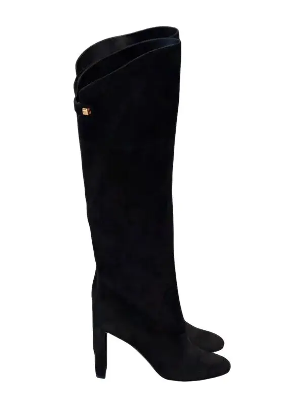 MAISON SKORPIOS Adriana Stud-detail Over-the-knee Boots - Black