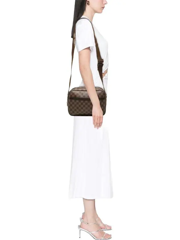 LOUIS VUITTON Damier Ebene Reporter Pm Crossbody Bag - Brown