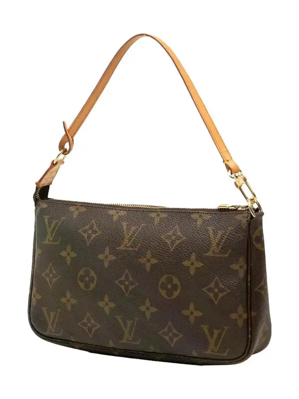 LOUIS VUITTON 2003 Monogram Pochette Accessoires Shoulder Bag - Brown