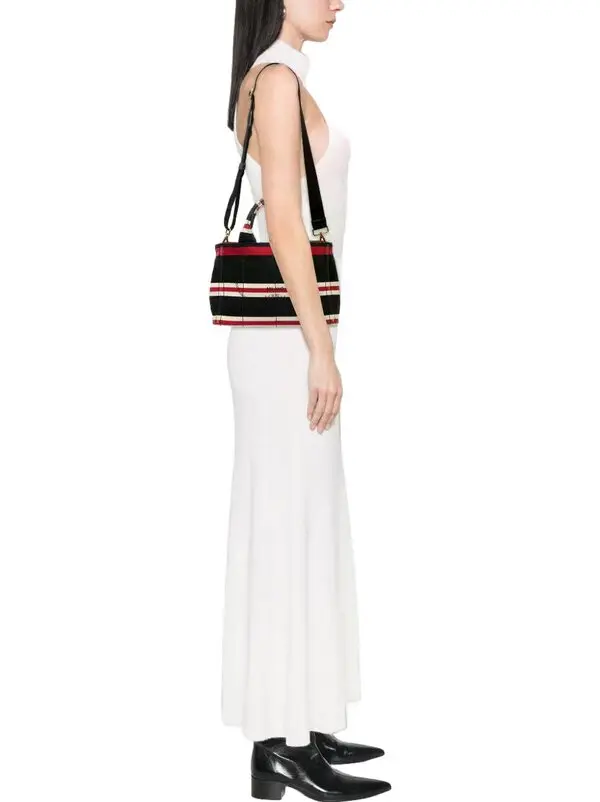 Prada Canvas Tote Satchel - Black