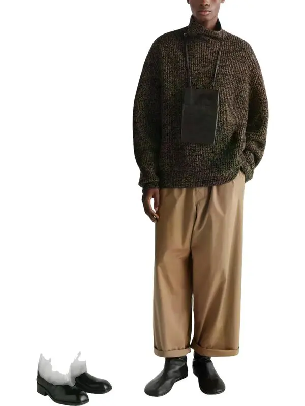 LEMAIRE High-neck Yak Alpaca Sweater - Brown
