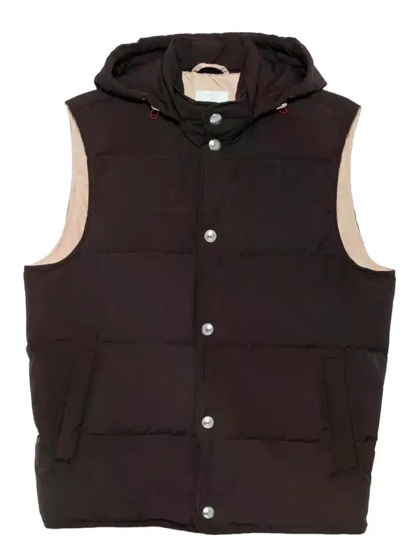 Eleventy Quilted Pattern Gilet - Red